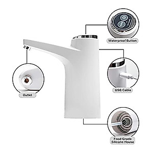 DOTSOG Electric Water Bottle Pump 5 Gallon Bottle Build-in TDS Water Quality Tester Wireless & Portable for Home Kitchen Office Use