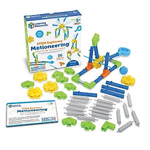 Learning Resources STEM Explorers Motioneering - 56 Pieces, Ages 5+STEM Toys for Kids, Brain Teaser Toys and Games, Kindergarten Games