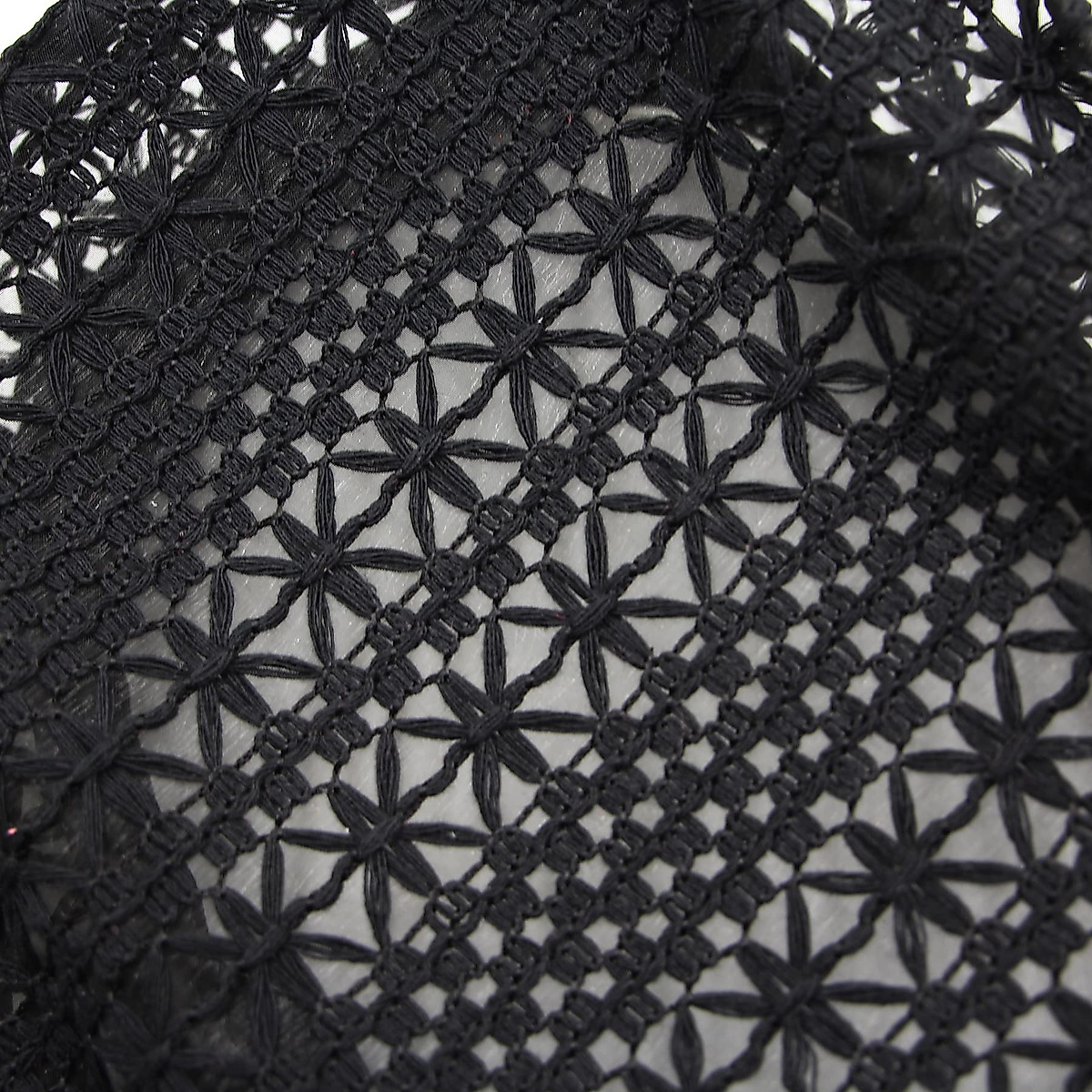 Women Lace Lightweight Beret Floral Hollow Out Hat Breathable French Beret Beanie Hat Cap for Spring Summer, Black