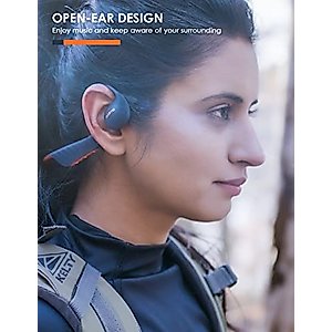 Oraimo Open Ear Headphones, Wireless Earbuds for Android & iPhone, Open Ear Earbuds, Built-in Mic,Sweat/Splash Proof, 16 Hrs Music Play, for Running Cycling Climbing with Deep Base