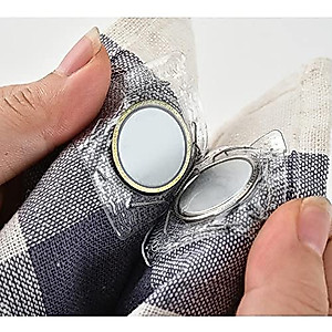 Hysagtek 20 Pairs Hidden Magnetic Snap 15mm 20mm Invisible Sew Magnetic Purse Closure Fastener Hidden Magnet Fastener for Handbag Clothing DIY Craft Sewing, 2 Sizes