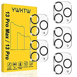 [5 Pack] YWXTW Camera Lens Protector Compatible with iPhone 13 Pro Max 6.7" / 13 Pro 6.1" Tempered Glass, [Night Shooting Mode] Case Friendly, High Definition