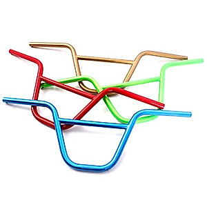 KHE 9 Inch BMX Handlebars Blue Knurled Clamp Zone Only 1.79lbs Width 720 mm