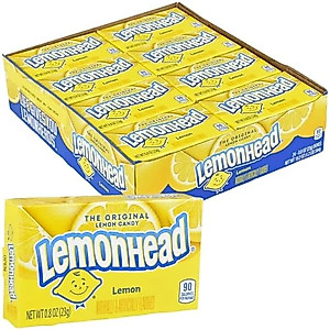 Lemonhead Hard Lemon Candy, 0.8 Ounce Treat-Size Theater Candy Boxes (Pack of 24)