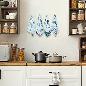 Patelai 6 Pcs Kitchen Towels Cute Towel Bathroom Hand Towels Dish Tea Towel for Christmas Valentine's Day St. Patrick's Day Winter Housewarming Gifts Decorations 18 x 28 Inches (Beach Style)