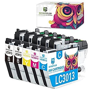 Compatible LC3013 Ink Cartridges Replacement for Brother LC3013 LC3011 High Yield Work for Brother MFC-J491DW MFC-J497DW MFC-J690DW MFC-J895DW Printer(3 Black,1 Cyan,1 Magenta,1 Yellow) 6-Pack