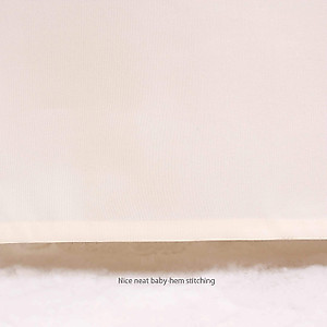 CaSaJa Green Baby Crib Skirt for Boy and Girl, Durable Woven Platform and Stylish Box Pleated Design, 14" Soft Breathable Crib Dust Ruffle Drop, Fits Standard Size Crib Bed and Easy Install, Green