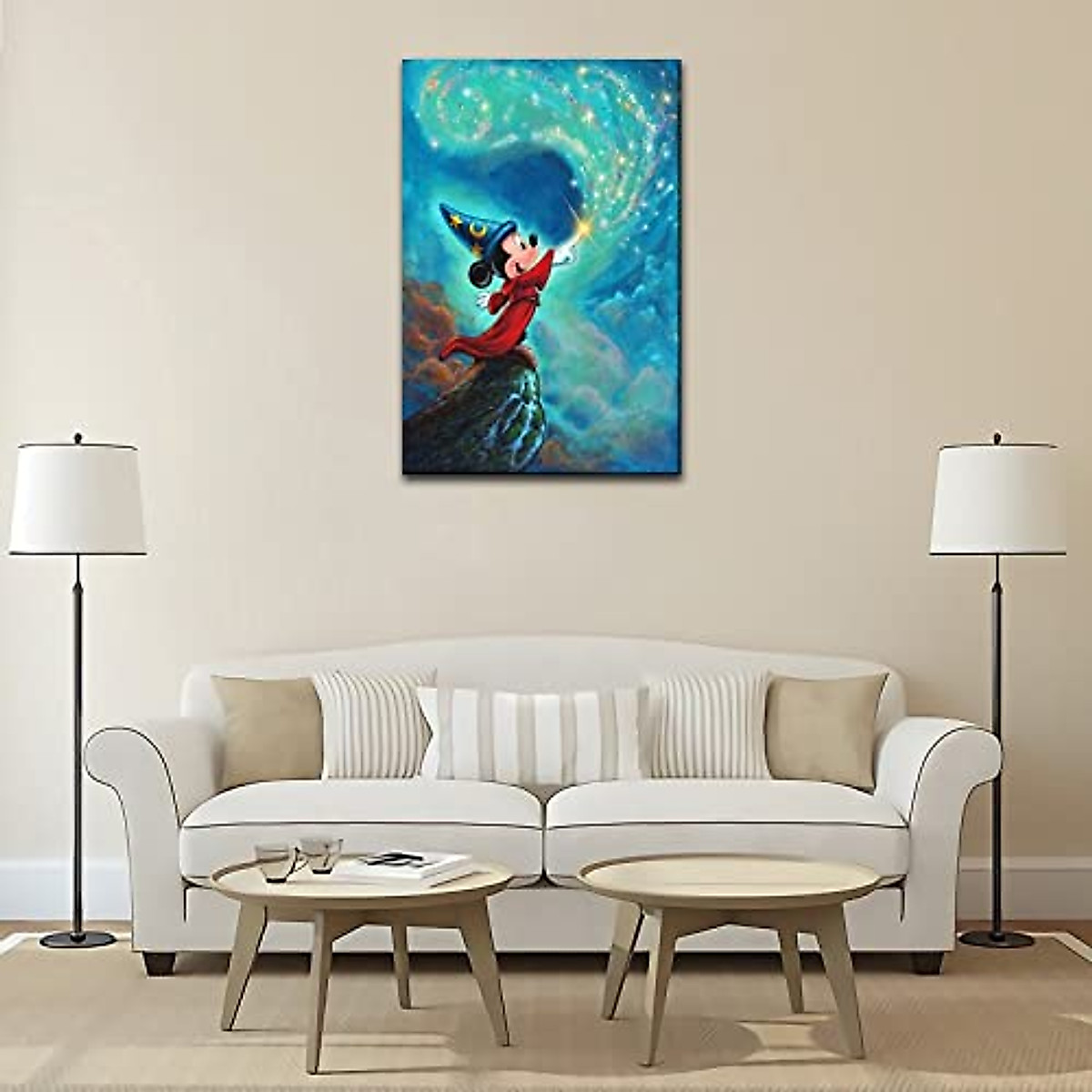 LIINH Cartoon Mickey Fantasias Canvas Art Poster And Wall Art Picture Print Modern Family Bedroom Decor Posters 16x24inch(40x60cm)