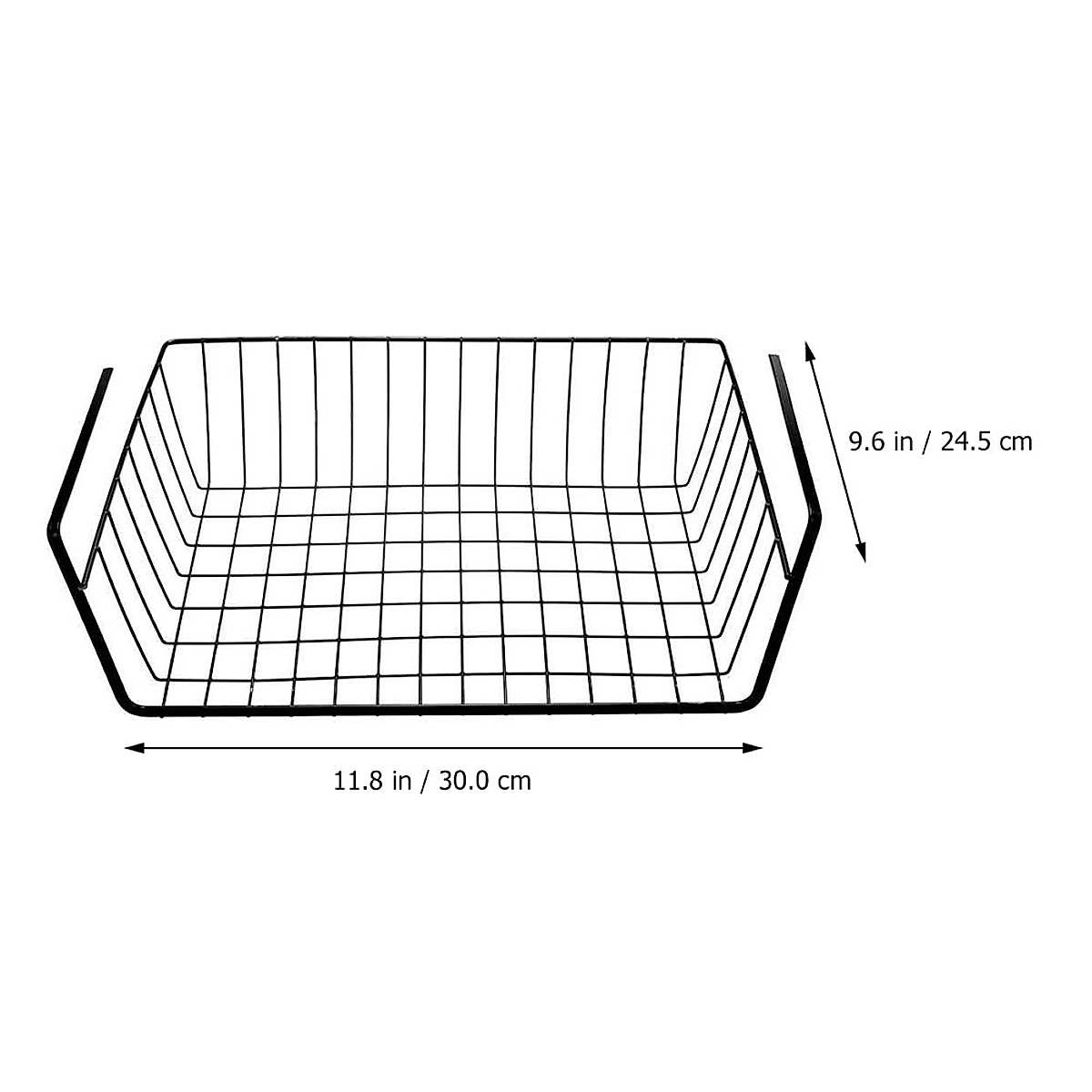SOLUSTRE Fridge Drawer 2pcs Storage Rack Partition Wrought Iron Storage Basket Cupboard Shelf