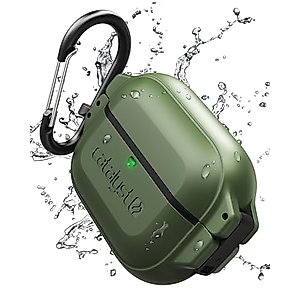 Catalyst Total Protection Case for AirPods Pro 2nd Generation Case - Waterproof, and Shockproof Rugged Full Body Case for AirPods Pro 1 and AirPods Pro 2, Secure Locking System Case with Carabiner