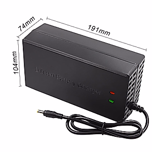 Tnvodejo 58.8V 5A Li ion Battery Charger Multiple Plugs Battery Charger 14S 48V (Not Applicable to Lead-Acid Batteries)