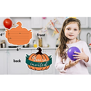 shupai Pumpkin Birthday Invitations(30 Invitation + 30 Envelopes), Pumpkin Birthday Party Supplies, Pumpkin Party, Pumpkin Party Decorations, Kids Birthday Invitations-031