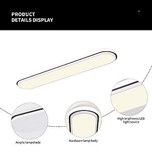 Naroume Modern LED Ceiling Light,32.7" Flush Mount Ceiling Lamp,70W Dimmable Metal Ceiling Chandelier Lighting Fixture for Living Room Bedroom Dining Room Office Hallway Aisle