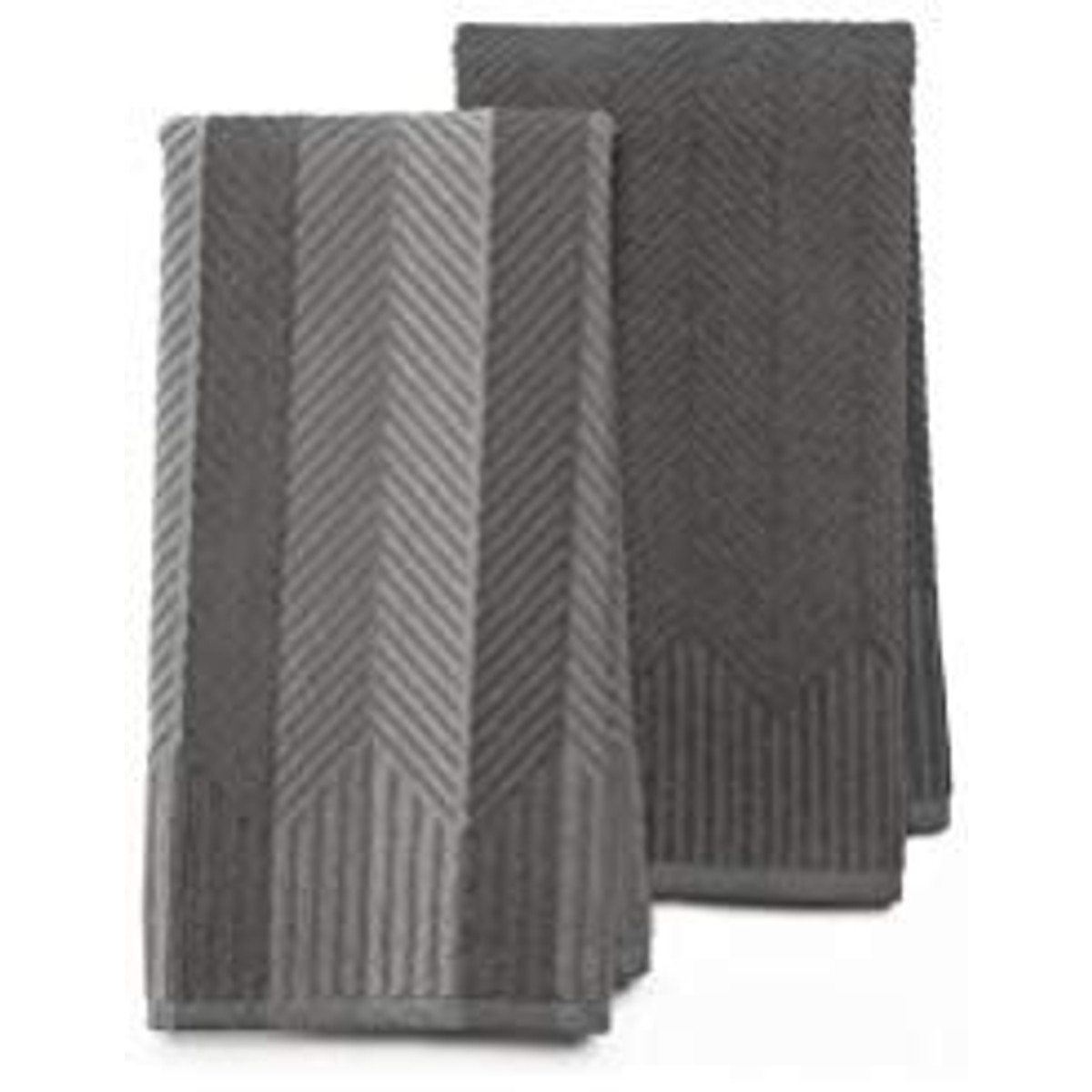 Food Network 2-pk. Sculpted Kitchen Towels (Dark Grey)