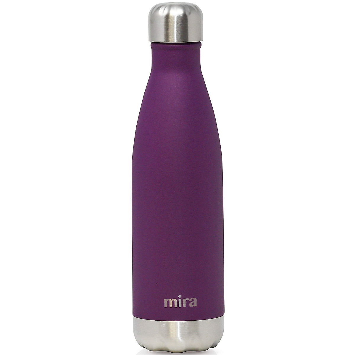 MIRA 17 oz Insulated Water Bottle - Stainless Steel Cola Shape Thermos - Double Wall Hot & Cold Flask (24Hr Cold/12Hr Hot) - Iris
