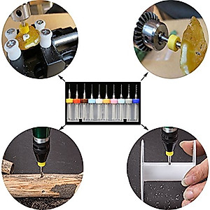 KEWAYO 10 Pcs 0.3mm-1.2mm Drill Bit Set Carbide Micro CNC Twist Bits, PCB Drill Bit Set, Mini Drill Bit 1/8" Shank for Print Circuit Board, Amber, Beeswax, Rough Stone, Dremel, Jewelry