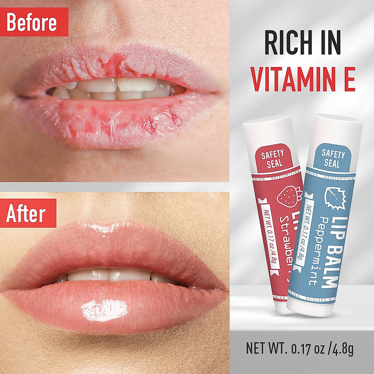 AZEN 30 Pack Lip Balm, Natural Lip Balm Bulk, Lip Care Product, Moisturizing Lip Balm for dry cracked lips