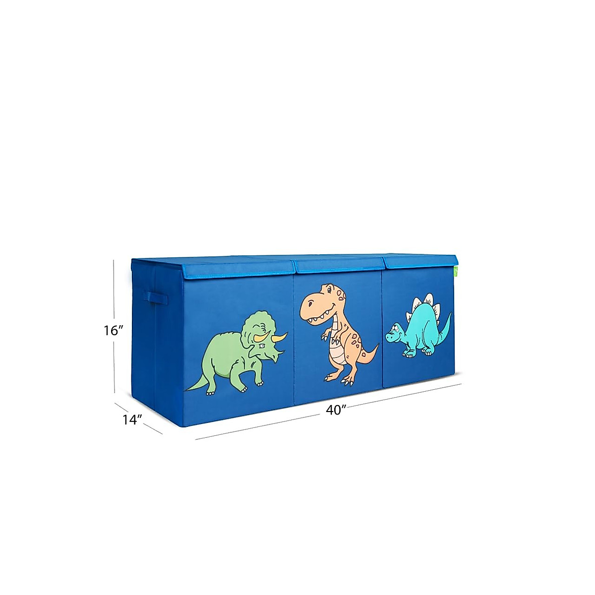 Ethiques Blue(Custom Dinosaur)Collapsible Large toy chest,40X16X14,Storage compartments with Lids