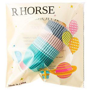 R HORSE 32Pcs Silicone Baking Cups Cupcake Liners Food Grade Silicone Baking Cups Non-Stick Cupcake Wrappers Washable Muffin Liners Reusable Silicone Cupcake Molds for Pan Oven Microwave Dishwasher
