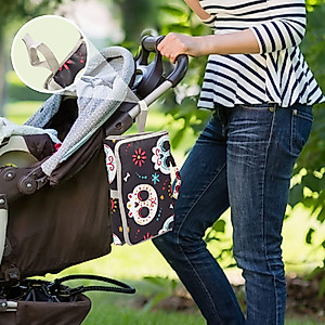 Dead Day Sugar Skull Portable Changing Pad for Unisex Baby Toddler Waterproof Foldable Baby Changing Mat with Pillow & Shoulder Strap Travel Changing Station for Traveling Walking Home Dresser Gift