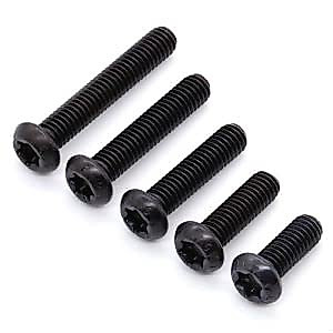 Glvaner M6-1.0 x 30mm (25 pcs) Button Head Torx Drive Machine Screws, 10.9 Grade Alloy Steel, Black Oxide Finish, Full Thread Coverage