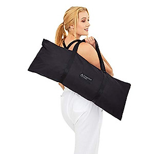 Hangout Pod Free-Hanging Transportable Circular Family Hammock Bed/Hanging Chair/Porch Swing for Garden, Deck, Lawn, Patio and Camping. Cream & Black