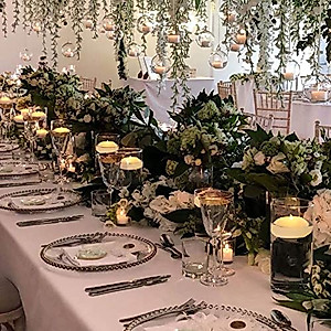 Acmee Pack of 4 Wax Flickering LED Waterproof Floating Candles Warm White Tealights 3 Inch Battery Operated Flameless LED Floating Candles for Centerpiece Wedding Pool Party Decor