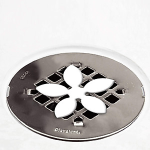 DrainWig Shower Drain Hair Catcher, Disposable Drain Protector, Flower, 4 Pack