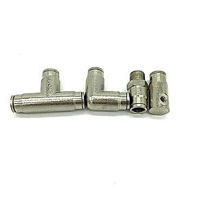 Brass Slip Connector For Misting System, YOKING YK-F1A, 3/8 inch connector, 1500Psi, 4 kinds in one package(Elbow, Tee, 1/4''male Lock, End)