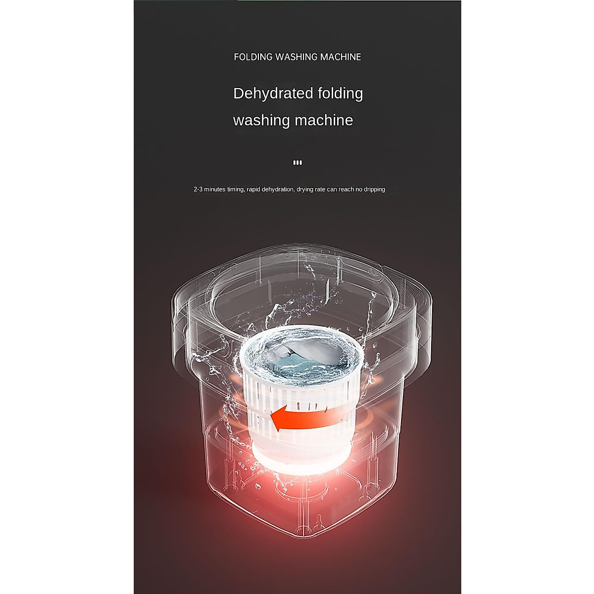 11L/370oz Powerful Portable Washing Machine, Foldable Mini Washer for Baby Clothes,Underwear, Small Items,3 Modes - Apartment,Dorm,Camping,Travel (Green)…