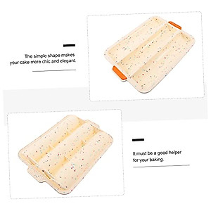 HONMEET Bread Mold French Bread Loaf Hot Dogs Bun Cookie Oven Bread Baking Tray Baguettes Perforated Pan Kitchen Cooking Tray French Bread Mould Silicone Bread Baking Mold Perforation Pan