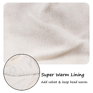 Bamery Winter Baby Infant Girl Beanie Knitted Toddler Baby Boys Hat Fleece Lined Earflap Hats with Pompom 0-4 Years (White, S)