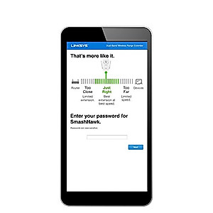 Linksys WiFi Extender, WiFi 5 Range Booster, Dual-Band Booster with High-Gain Antennas, 10,000 Sq. ft Coverage, Speeds up to (AC1200) 1.2Gbps, Uninterrupted Streaming and Gaming - RE6500HG