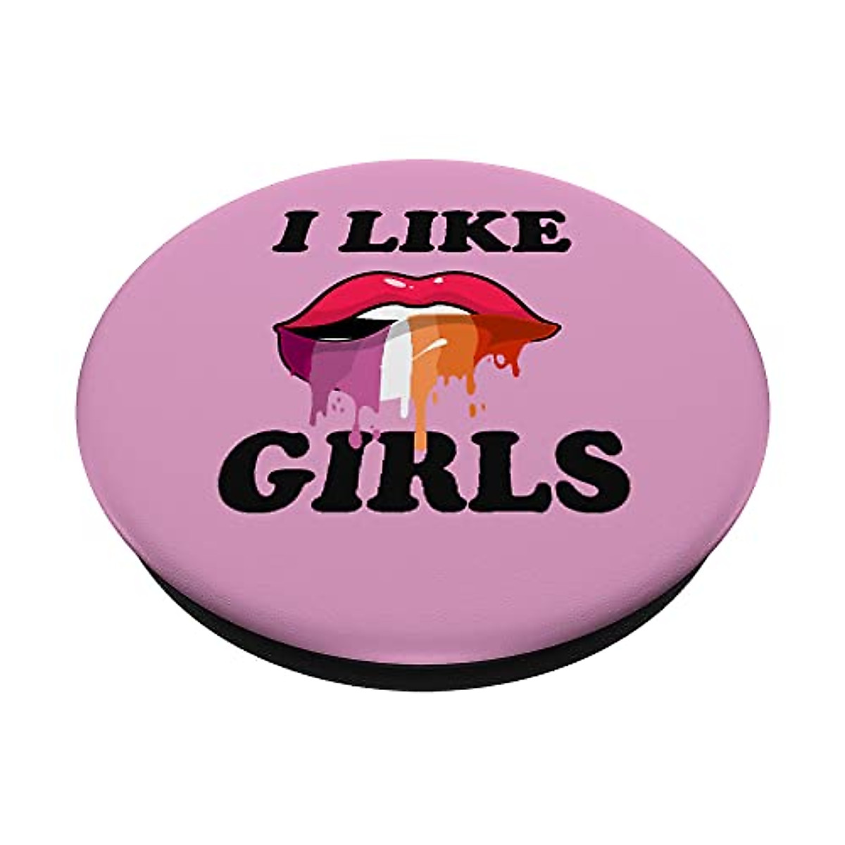 I Like Girls Lesbian Graffiti Paint Drip Queer Flag LGBTQ PopSockets Swappable PopGrip