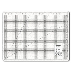 PP A2 Cutting Mat - A2 Eco Friendly (24L x 18W Inch) (600 x 450 mm) , Colorful Self Healing Cutting Mat Craft Fabric Quilting Sewing Scrapbooking One Sided Art Project (Set of 1) UESTA (White)