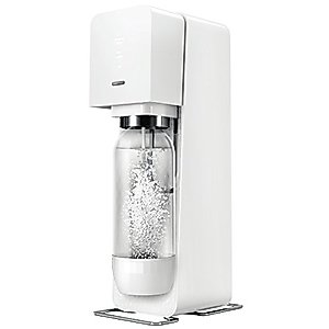 Sodastream Source Sparkling Water Maker Starter Kit with 60 Liter CO2 and 1Liter Bottle, White
