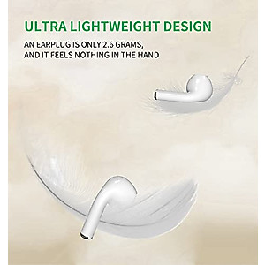 Tikgram True Wireless Earbuds - TWS Headphones - Earbuds with Charging Case - Microphone - Miniature Small Headphones for Sports Work, Study, Travel, at School