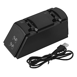 PS4 Controller Charger, 2 in 1 USB Charging Dock PS4 Charging Stand Fast Game Controller Charging Station PS4 Charger for PS4 Handle with LED Light [video game]