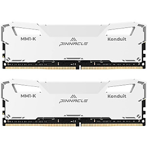 Timetec Pinnacle Konduit 16GB KIT(2x8GB) DDR4 3200MHz PC4-25600 CL16-18-18-38 XMP2.0 Overclocking 1.35V Compatible for AMD and Intel Desktop Gaming PC Memory Module RAM - White