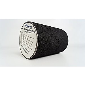 SlipDoctors Anti Slip Traction Tape (6" x 15 FT) Black, 60 Grit, Heavy Duty Safety Tape for Indoor/Outdoor, Ramps, Stairs and more. Strong Adhesive Non Skid Treads.