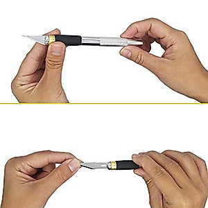XW Hobby Knife Set- 45mm SKS-7 Rotary Cutter and Precision Knife for Art, Quilting and Crafting,12 Bonus Blades