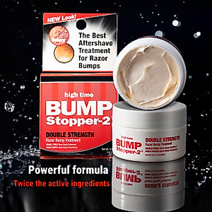 Bump Stopper 2 Double Strength Razor Bump Treatment | Formulated to Relieve Razor Burn | Eliminates Ingrown Hairs | Aftershave For Men - 0.5 OZ