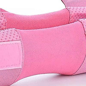 Plan4U Barbell Pad Set for Squat Hip Thrusts Upgraded Workout Foam Weight Lifting Bar Cushion Shoulder Neck Support with Anti-slip Grain, Fits Standard Olympic Bars and Smith Machine, 2 Gym Ankle Straps, Hip Resistance Band, Carry Bag, Pink