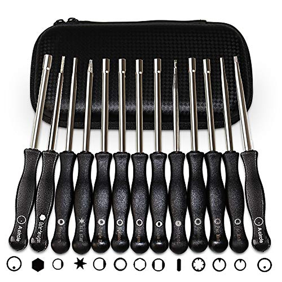 HUSWELL 13 PCS Carburetor Adjustment Carb Adjusting Tool kit for 2-Cycle Small Engine Poulan Husqvarna STIHL Echo Trimmer Weedeater Chainsaw with 4 Size 2-feet Fuel line Hose Tube & Primer Bulb