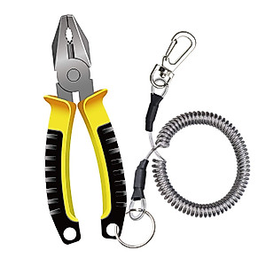 Mini Skater Fishing Coil Lanyard Fishing Tool Retractable Plastic Safe Rope Wire for Securing Fishing Pliers, Kayak, Surfing, Boating and Wading,1Pcs (Spiral Length:6 inch)