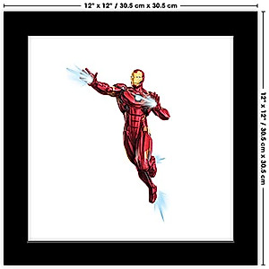 Trends International Gallery Pops Marvel Comics Avengers - Iron Man Wall Art Wall Poster, 12" x 12", Black Framed Version