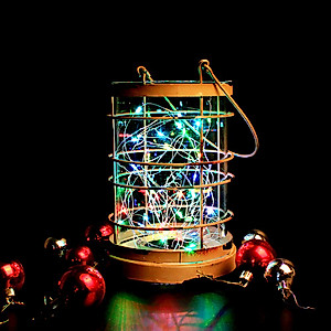 Starry LED String Lights Christmas Lights Fairy Lights Copper Wire Firefly Twinkle Lights, Battery Operated String Lights 20FT 60 LED Waterproof Indoor Outdoor String Lights Multi Color