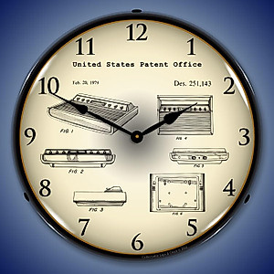 Collectable Sign and Clock Gaming Console 2600 Video Game Console 1979 2 of 29 Gaming Patents Clocks