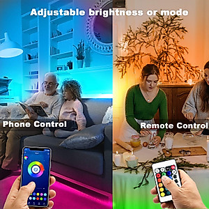 dalattin Smart Led Strip Lights WiFi 25ft Compatible with Alexa Led Lights Music Sync 5050 16 Million Colors Changing Phone APP and 24 Key Remote for Home,Kitchen,TV,Party