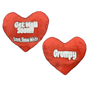Personalized Get Well Soon Heart Pillow - Send a Custom Feel Better Message to Cheer Someone up Wrapping + Shipping, Fast Processing Time Red, 31.5 * 25.5 * 8.1cm / 12.4 x 10.1 x 3.2 inches